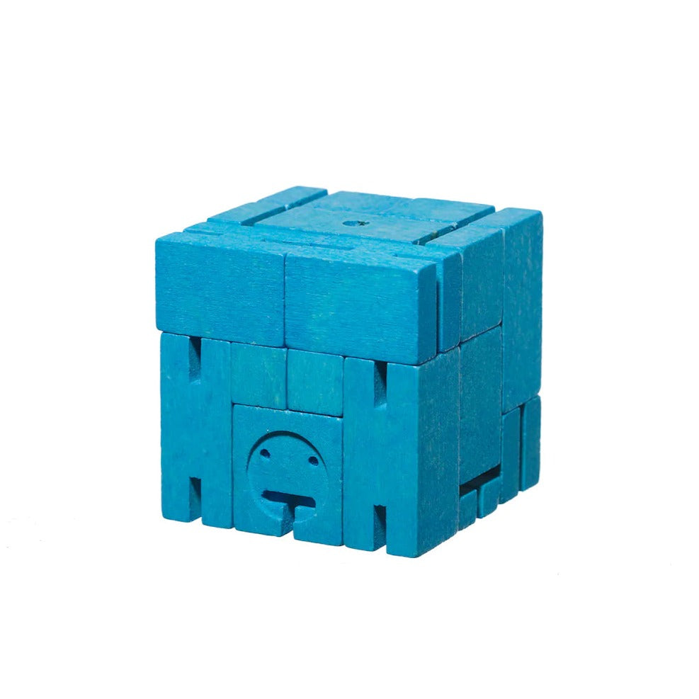 Cubebot Areaware Micro bleu - Robot Articulé en bois | Memento ...